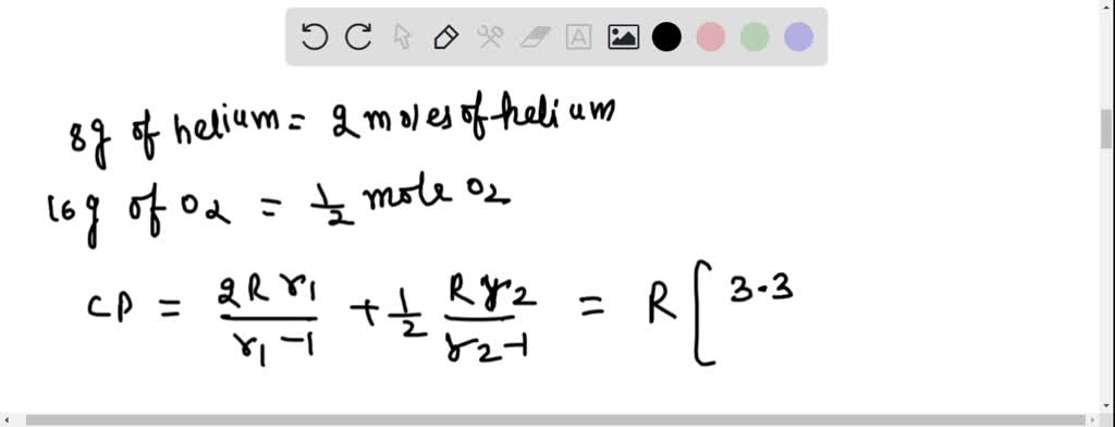 ⏩SOLVED:Find the ratio CP / Cy for a gas mixture, consisting of 8 g… | Numerade