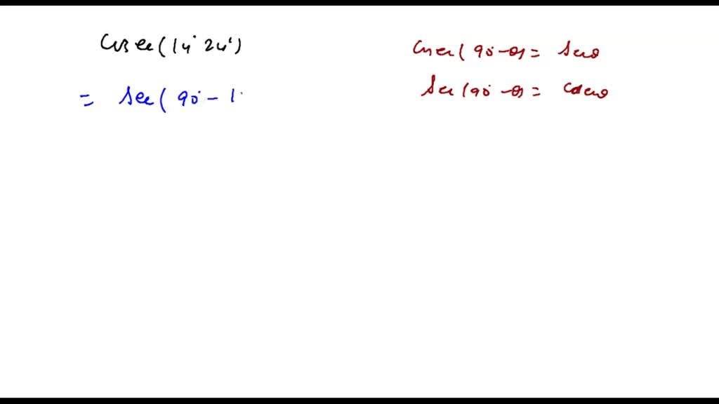 Solved Write Each Function Value In Terms Of The Cofunction Of A