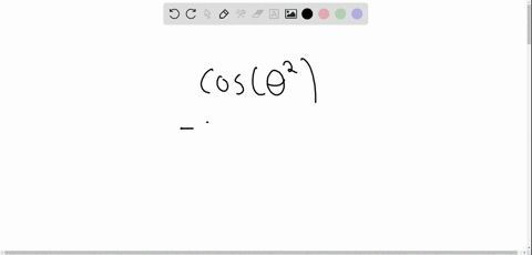 SOLVED:7-46 Find the derivative of the function f(θ)=cos(θ^2)