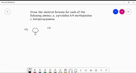 SOLVED:Draw the skeletal formula for each of the following amines: a ...