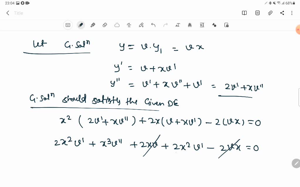 SOLVED Show That Y x Is A Solution Of X 2 Y 2 X Y 2 Y 0 On The SOLVED Show That Y x Is A Solution Of X 2 Y 2 X Y 2 Y 0 On The