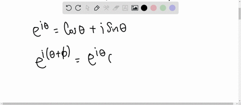 SOLVED:By considering the real and imaginary parts of the product e^i θ ...