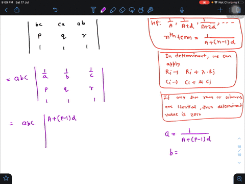 SOLVED:If a, b, c are positive and are the p t h, q th and r th tems ...