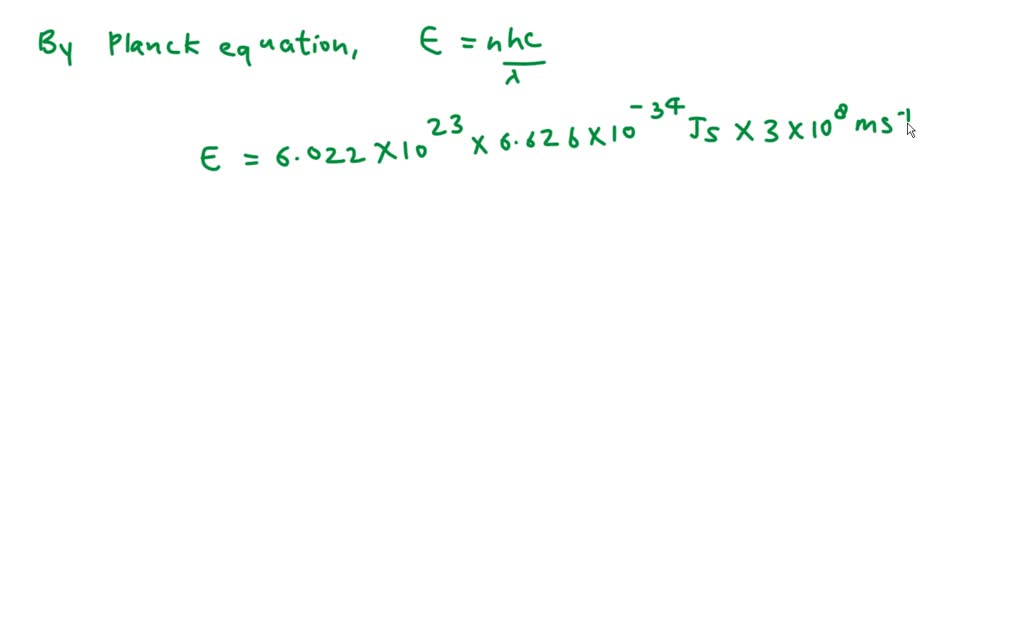 SOLVED:One Einstein is a unit used in spectroscopy that is defined as 6 ...