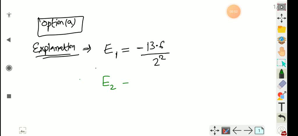 The ratio of the energies of the hydrogen atom in its first to second ...
