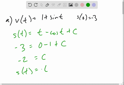 A particle moves along an s -axis. Use the given information to find the position function of ...