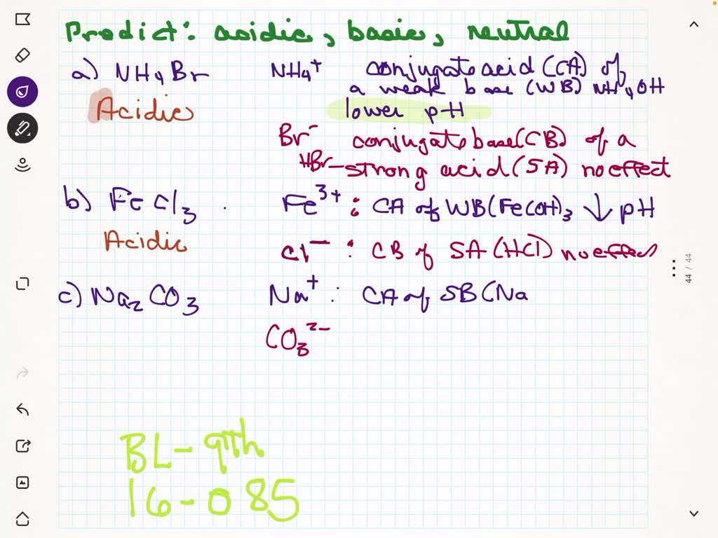 SOLVED:Indicate whether an aqueous solution of the following compounds ...