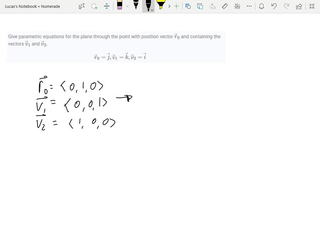 SOLVED:Give parametric equations for the plane through the point with ...