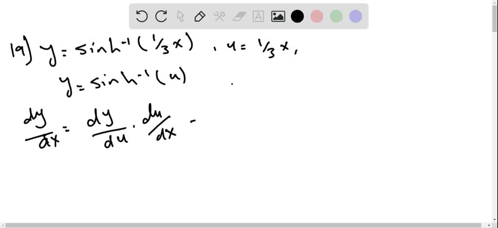 SOLVED:Find d y / d x y=sinh^-1((1)/(3) x)