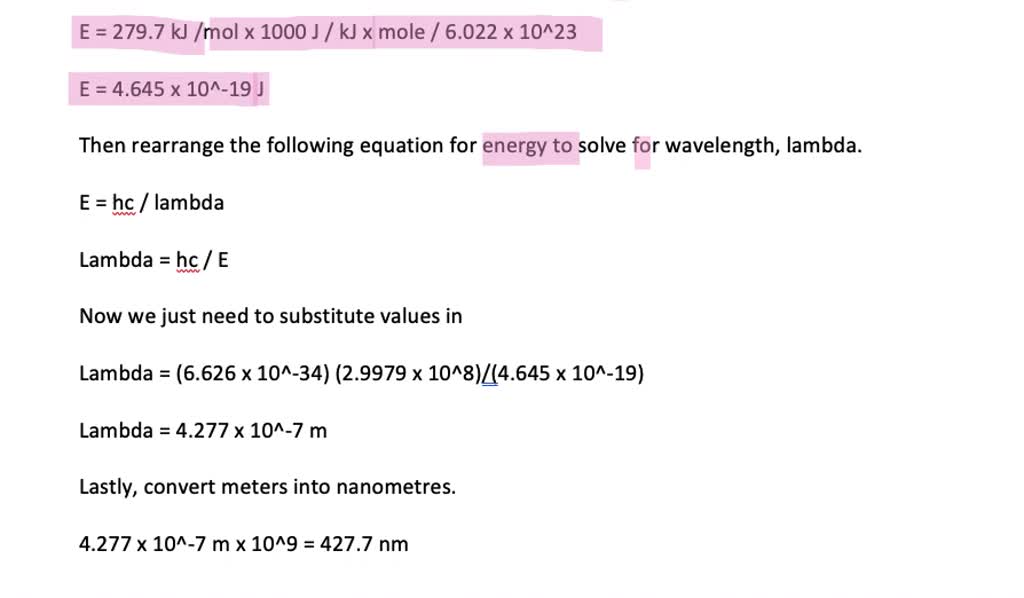 SOLVED:The work function of an element is the energy required to remove ...