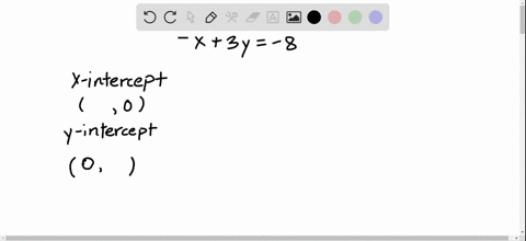 SOLVED:Find the x -intercept and the y -intercept of the graph of each ...