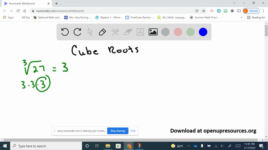 ⏩SOLVED:Summary Lesson: Cube Roots | Numerade