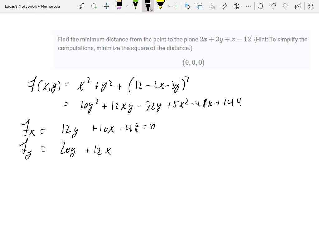 ⏩SOLVED:The distance between the origin (0,0,0) and the point (x, y ...