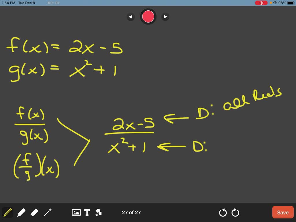 If the equations of two functions are given, explain how to obtain the ...