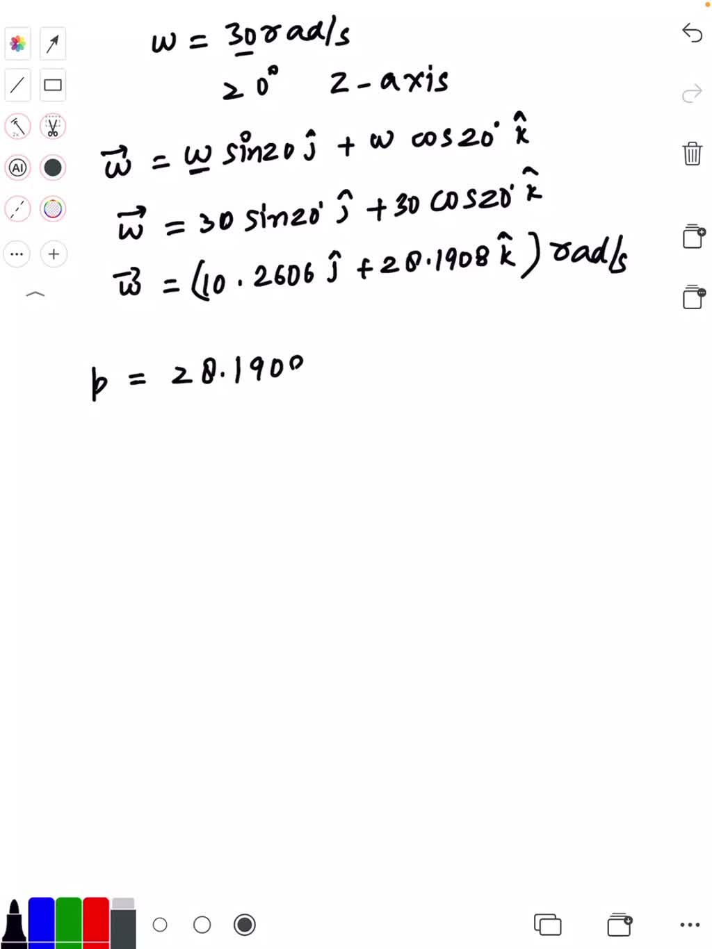 The sphere spins freely about its shaft, which is connected by pin A to ...