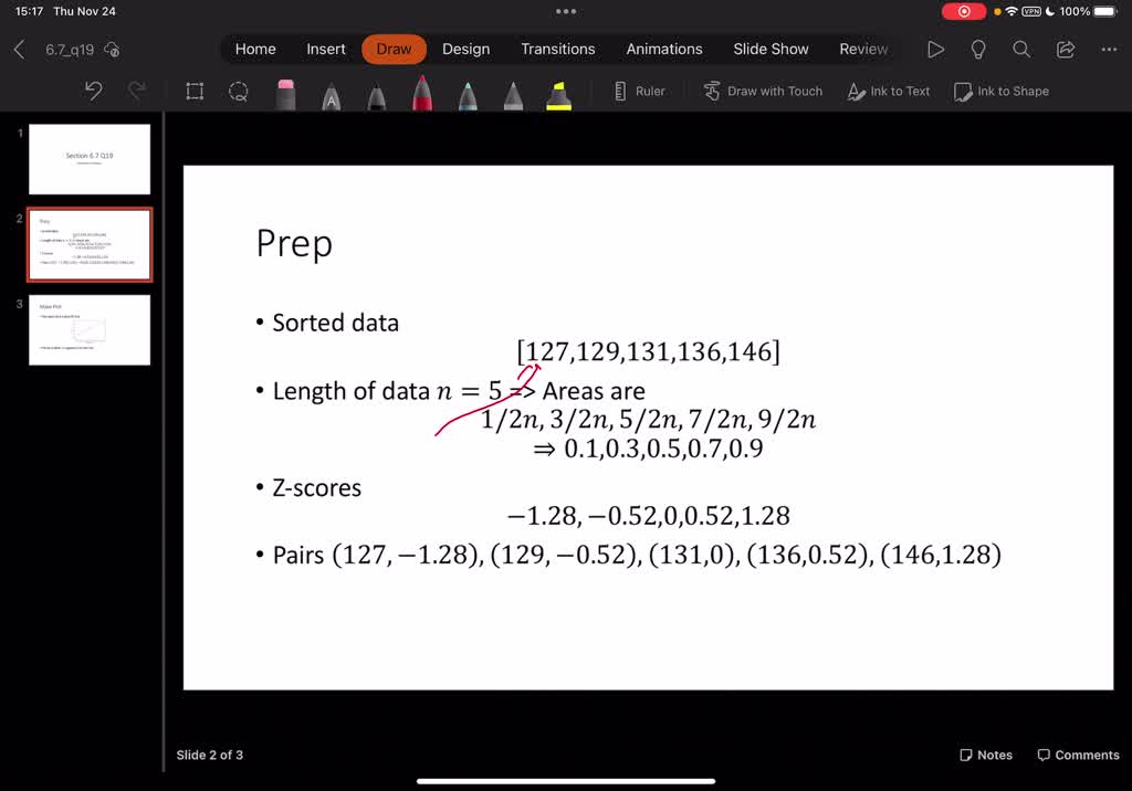 SOLVED:Use the given data values to identify the corresponding z scores ...