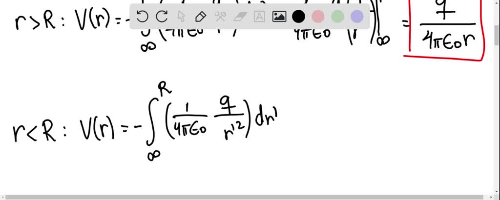 SOLVED: Find the potential inside and outside a uniformly charged solid ...