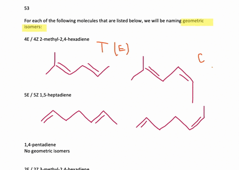 SOLVED:For each of the following compounds, draw the possible geometric isomers and name each ...