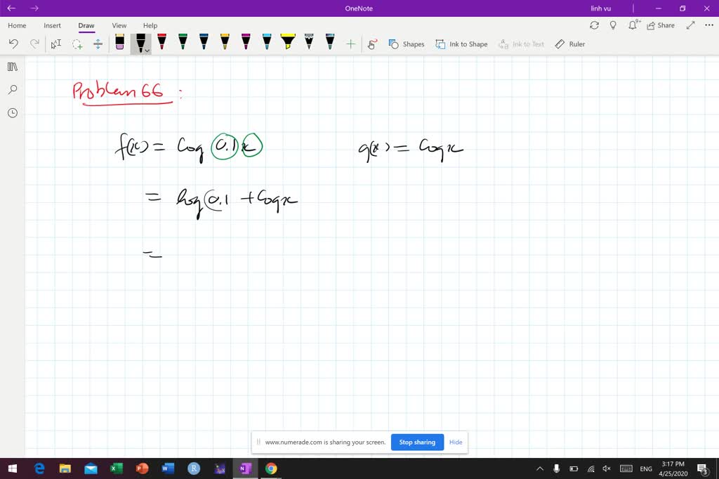 Use a graphing utility with a decimal window. Graph f(x)=log0.1 x and g ...