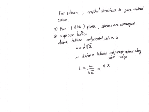 SOLVED: Determine the surface density of atoms for a simple cubic and a facecentered cubic ...