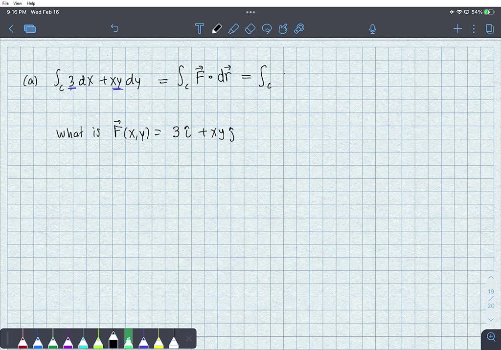 ⏩SOLVED:Every line integral can be written in both vector notation ...
