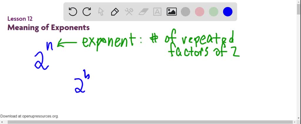 ⏩SOLVED:Summary Lesson: Meaning of Exponents | Numerade