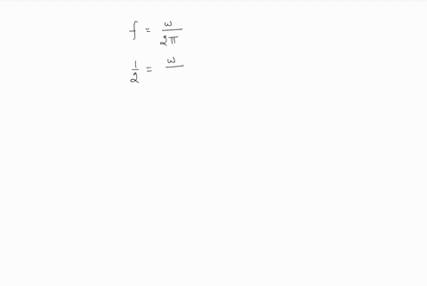 An object in simple harmonic motion has a frequency of (1)/(2 ...