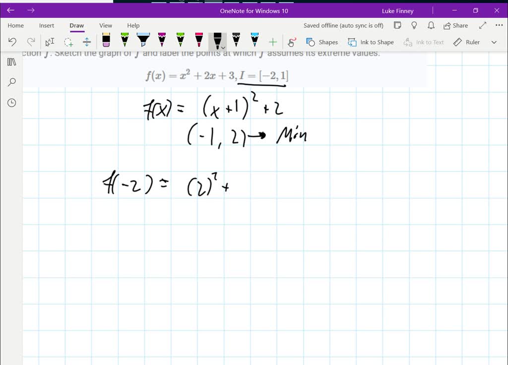 SOLVED:A continuous function f is defined on a closed, bounded interval I. Determine the extreme ...