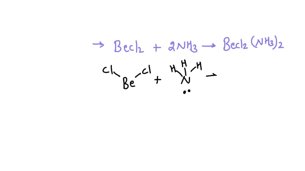 SOLVED:The beryllium atom in BeCl2 is electron-deficient (only four ...