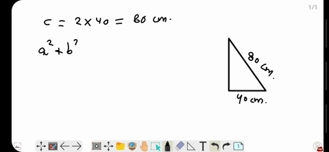 SOLVED:Use the Pythagorean theorem to find the missing side of the ...