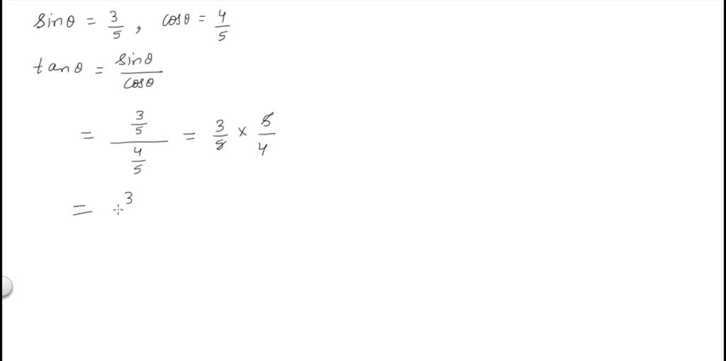 SOLVED:θis an acute angle and sin u and cos u are given. Use identities ...