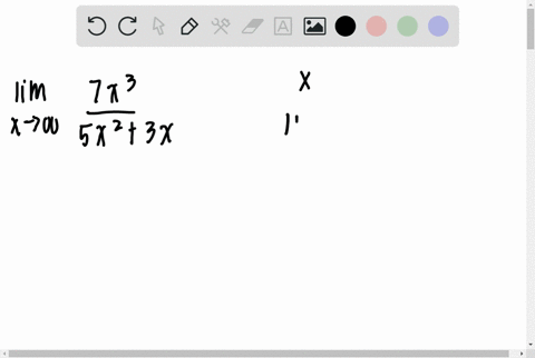 SOLVED:Use a table of values to evaluate the following limits as x increases without bound. limx ...