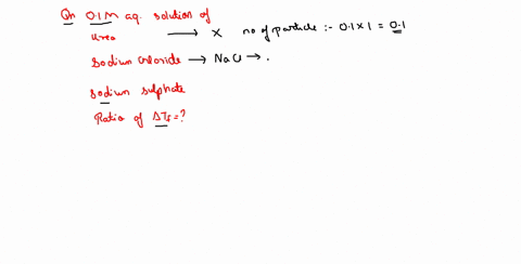 SOLVED:The depression in freezing point of 0.01 M aqueous solution of urea, sodium chloride and ...