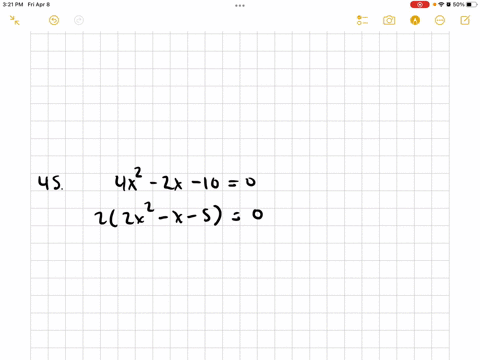 ⏩SOLVED:Choose any method to solve the quadratic equations. 0.4… | Numerade
