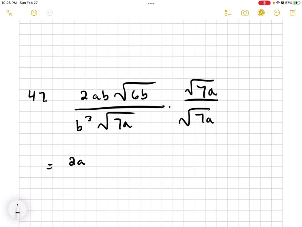 Quick In Problems 24-26, simplify the radicals. Assume all variables are greater than zero. (√ ...