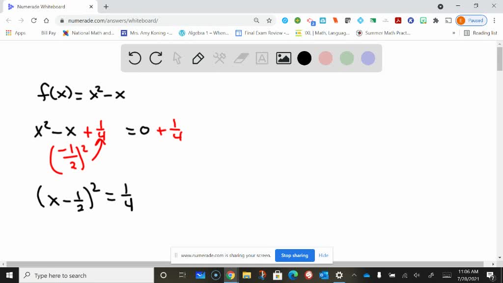 SOLVED For The Following Exercises Rewrite The Quadratic Functions In
