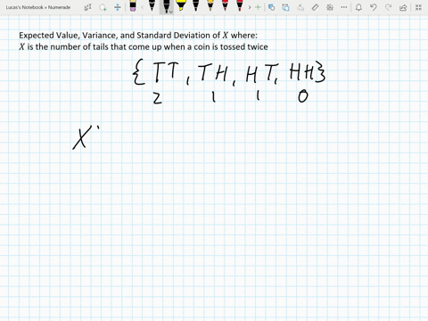 SOLVED:Calculate the expected value, the variance, and the standard deviation of the given ...