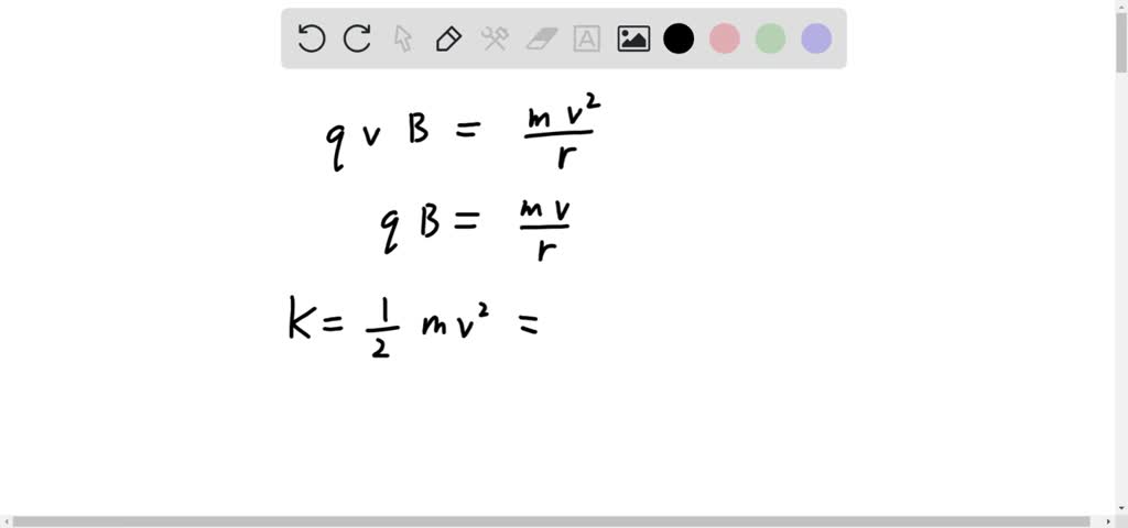 SOLVED:Consider a particle of mass m and charge q moving in a uniform ...
