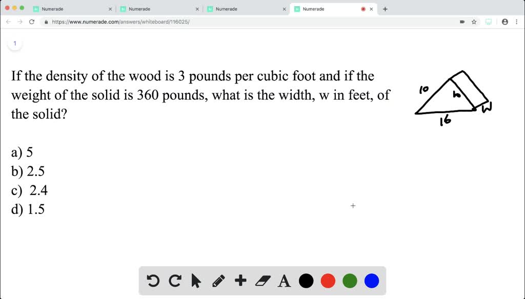 If The Density Of The Wood Is 3 Pounds Per Cubic Foot And If The Weight
