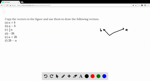 SOLVED:Copy the vectors in the figure and use them to draw the ...