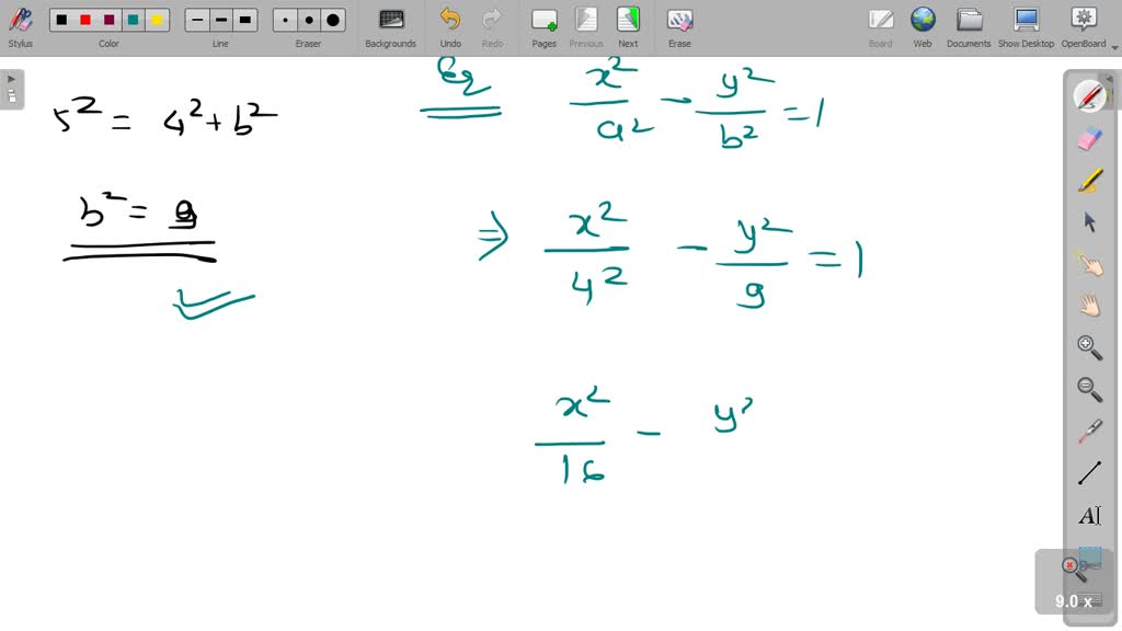 SOLVED:Solve the given problems. Find the equation of the hyperbola ...