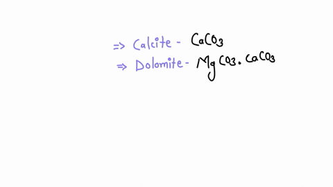 SOLVED:What is the chemical formula of dolomite?