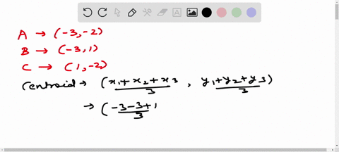SOLVED:Distance of the centroid of the triangle A B C from the vertex B ...