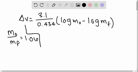 ⏩SOLVED:The change in velocity, Δv, in kilometres per second, of a ...