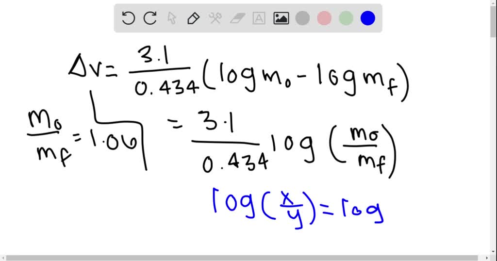 ⏩SOLVED:The change in velocity, Δv, in kilometres per second, of a ...