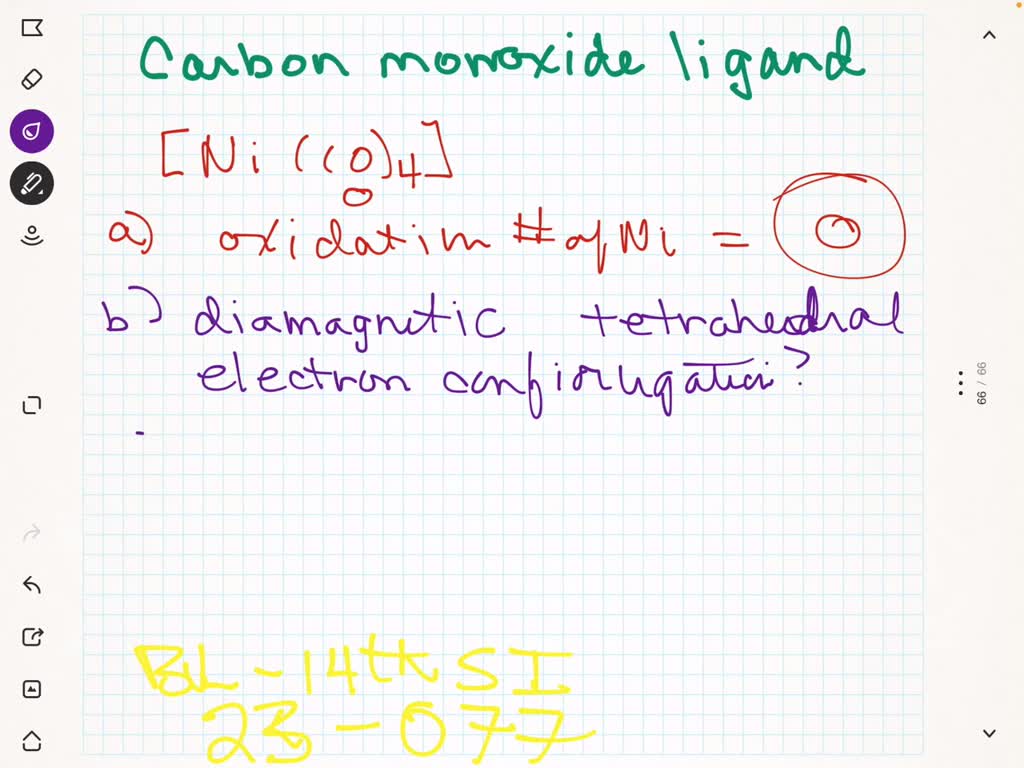 SOLVED:Carbon monoxide, CO, is an important ligand in coordination ...
