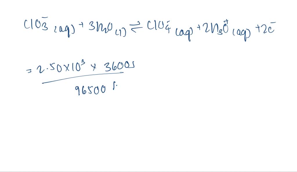 ⏩SOLVED:Sodium perchlorate, NaClO4, is produced by electrolysis of ...