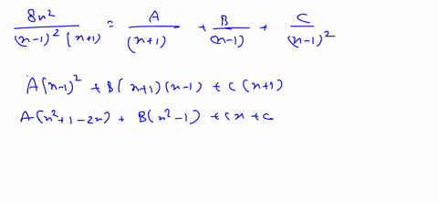 SOLVED:Partial Fractions Use a system of equations to write the partial ...