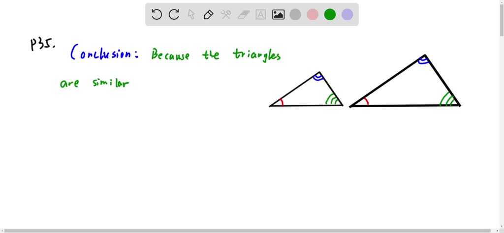 SOLVED:Use intuition to state a conclusion. The two triangles shown are ...
