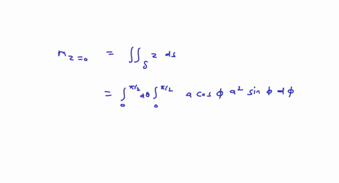 A spherical shell of radius a is centered at the origin. Find the ...